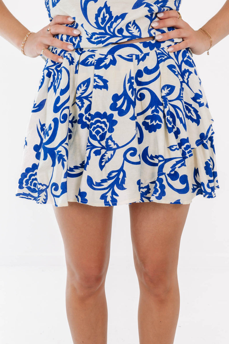 Lifeguard Duty Skirt - White/Blue – The Impeccable Pig