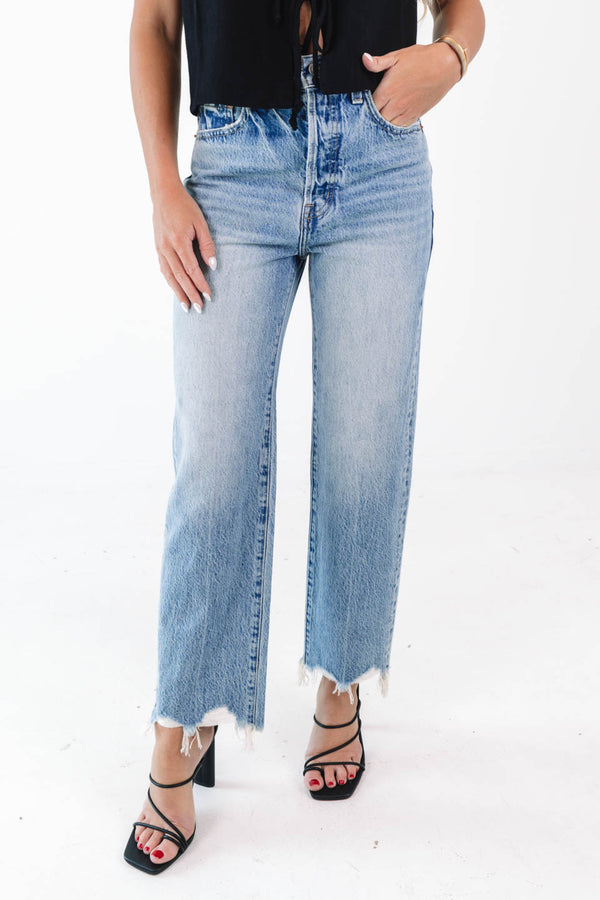 Pistola Cassie Super High Rise Straight Crop Jeans - Era – The ...